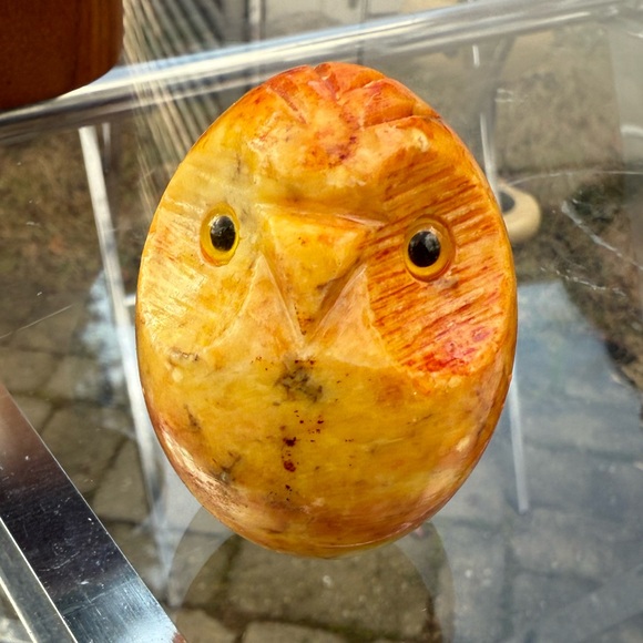 Alabaster Owl Figurine | Accents | Vintage Italian Orange Alabaster Owl ...
